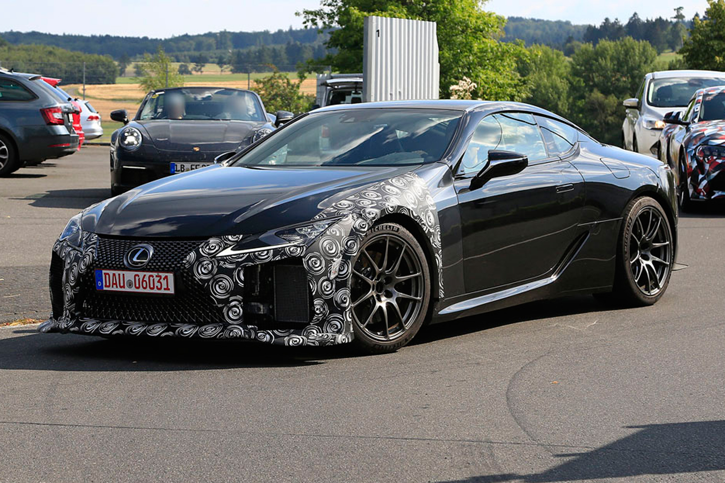 New Lexus LC F spotted testing under light disguise | Carbuyer