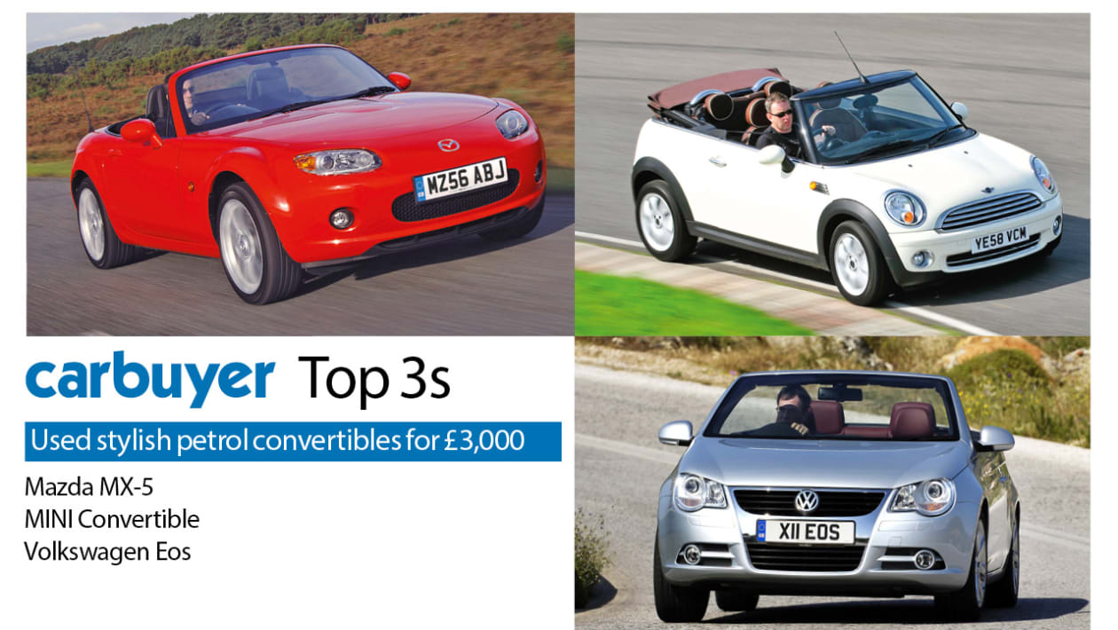 Top 3 used convertible petrol cars for £3,000 | Carbuyer